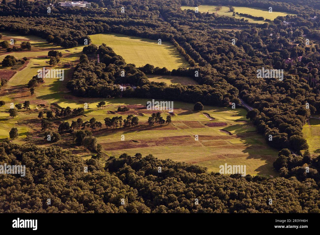 Aerial views over the courses of Walton Heath Golf Club - venue for the ...