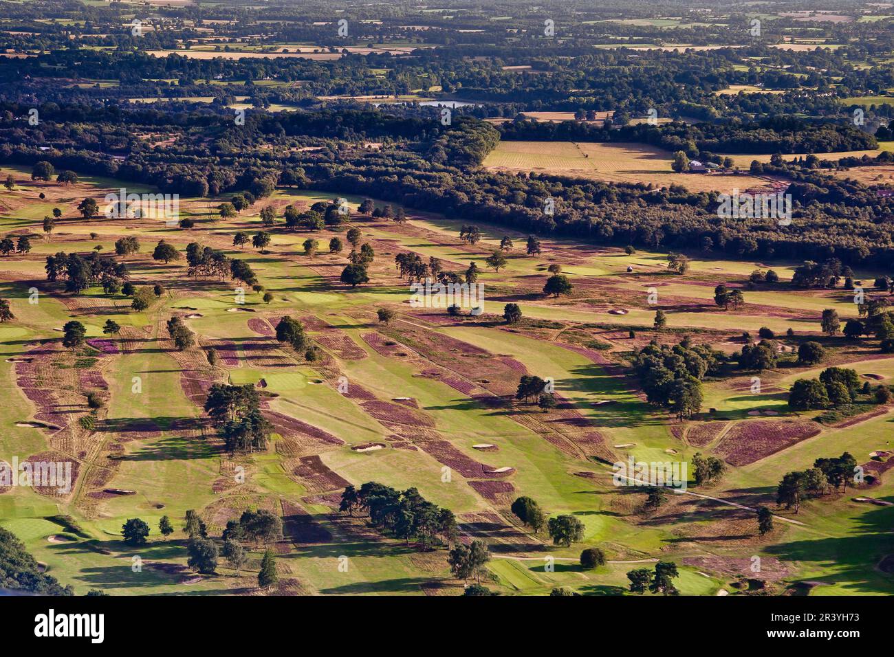 Aerial views over the courses of Walton Heath Golf Club - venue for the ...