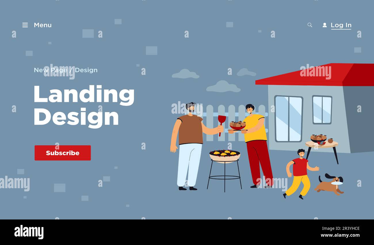 Family dinner outdoor together Stock Vector Images - Alamy