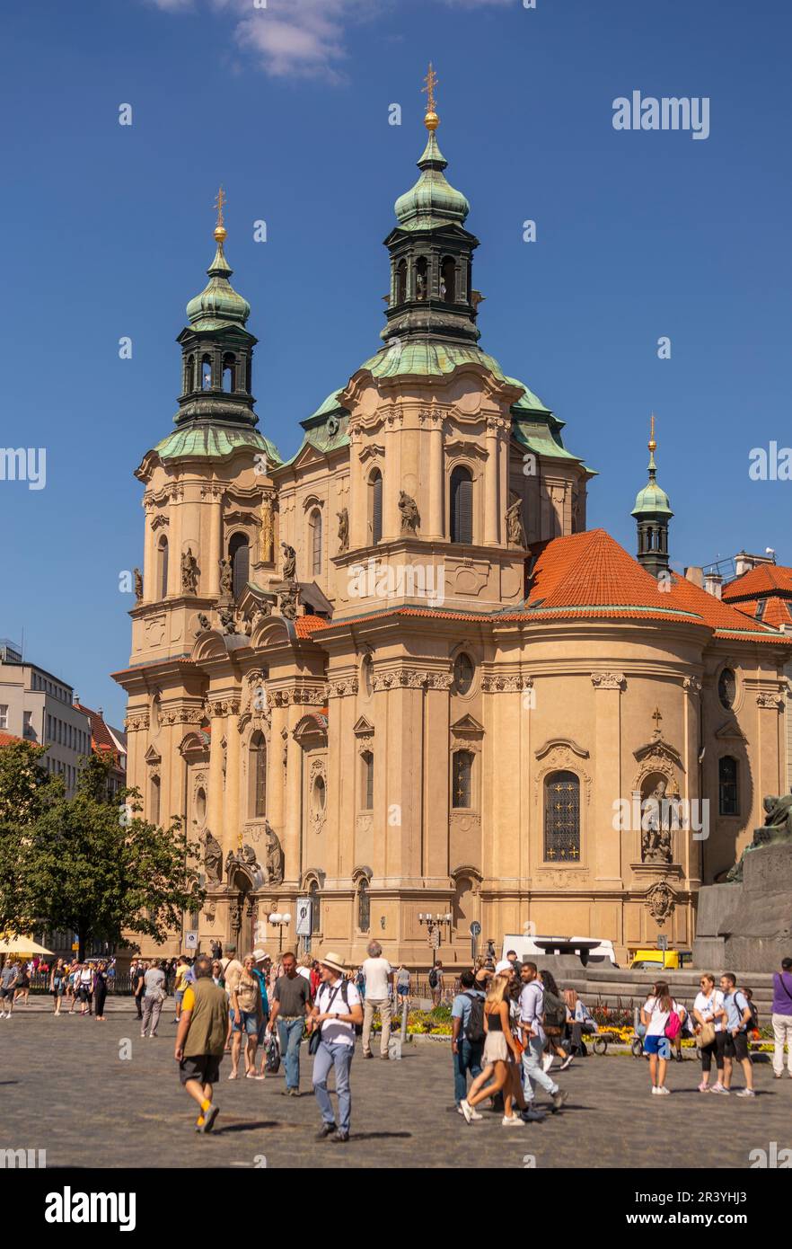 OLD TOWN SQUARE, PRAGUE, CZECH REPUBLIC, EUROPE - St. Nicholas Church ...
