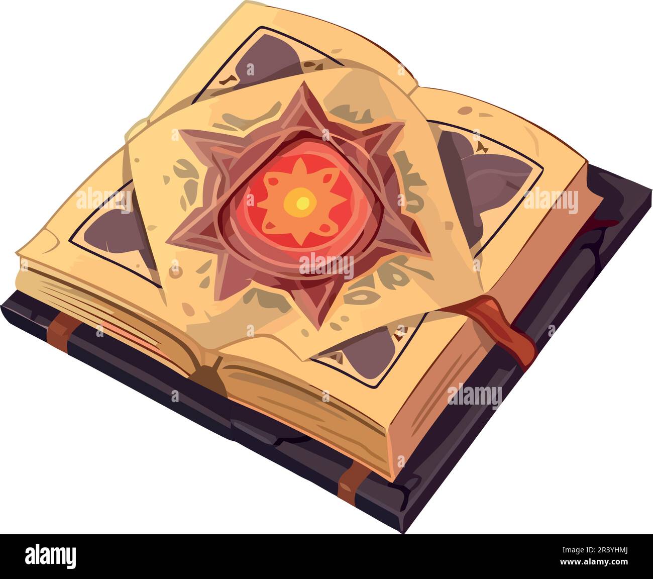 Ancient book, astrology symbol, isolated vector Stock Vector Image ...