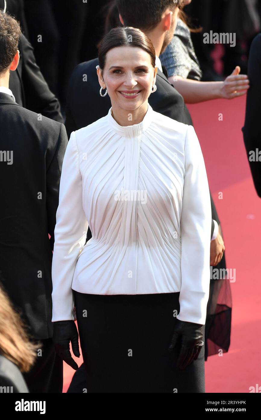 Cannes, France. 24th May, 2023. Juliette Binoche - Premiere of the film The Pot au Feu during ...