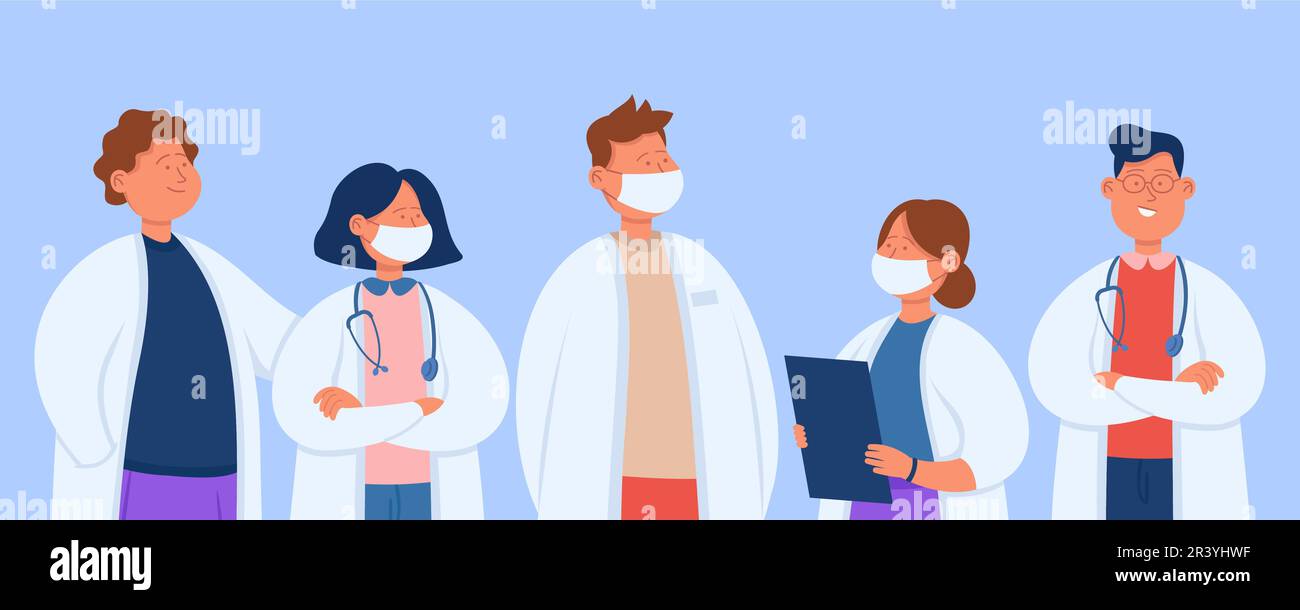 Cartoon professional hospital team of doctors Stock Vector Image & Art ...