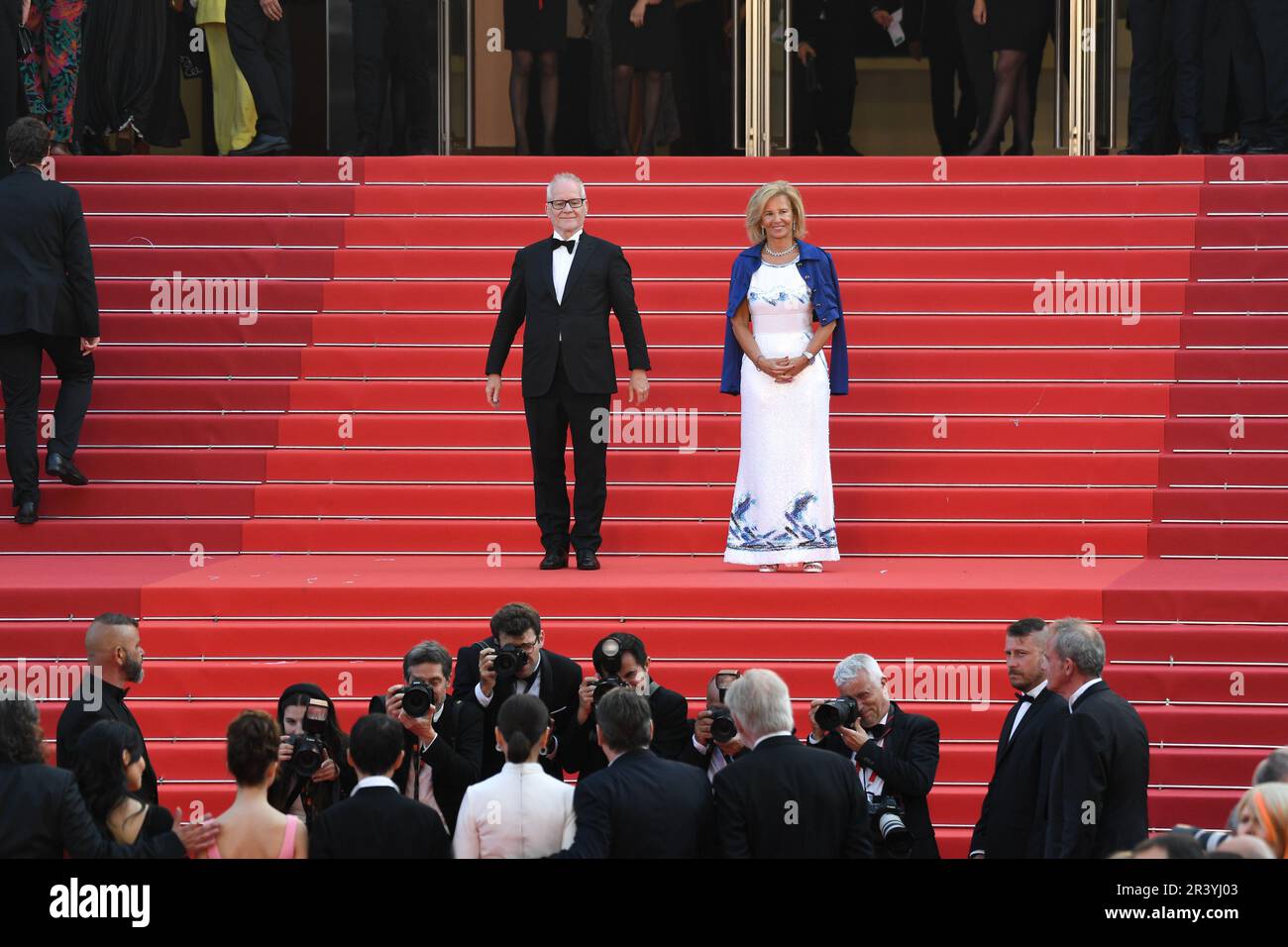 Cannes, France. 24th May, 2023. Iris Knobloch, Thierry Fremaux ...