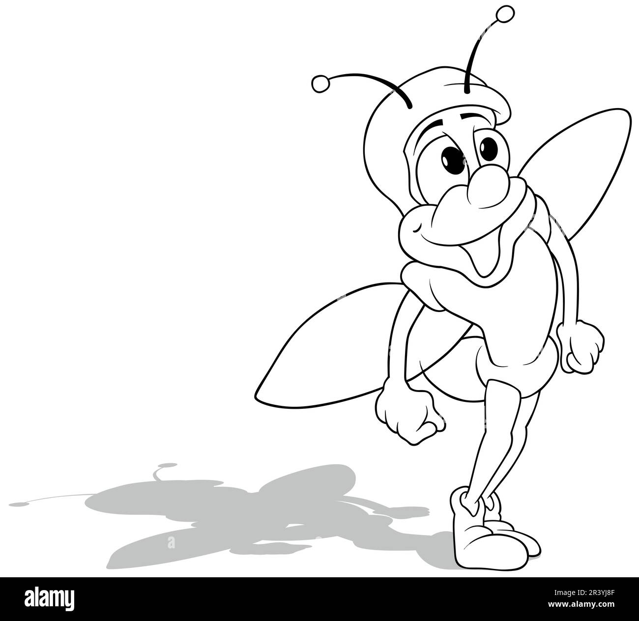 Drawing of a Standing Beetle Stock Vector Image & Art - Alamy