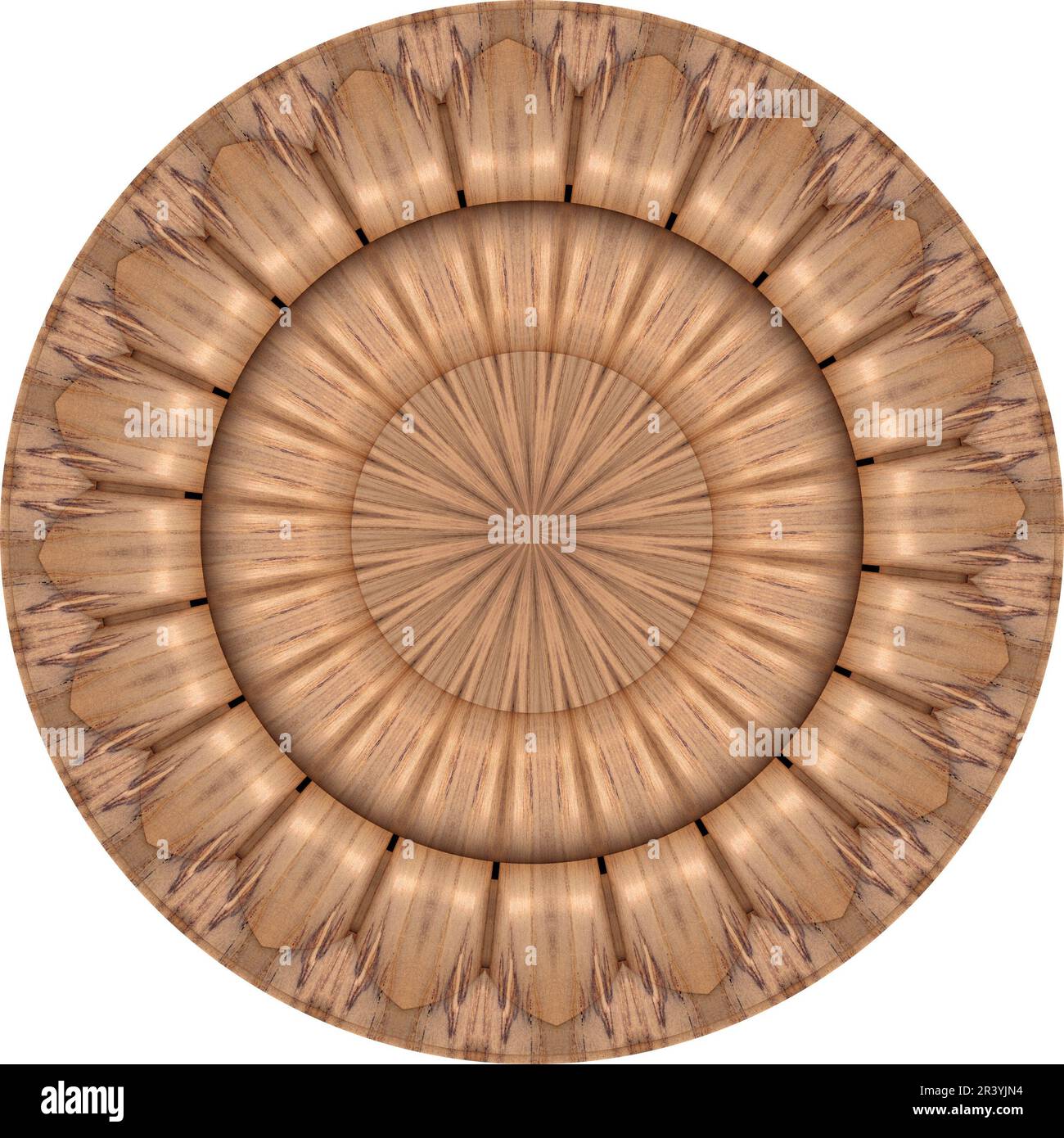 Decorative carved and woven wood pattern, 3d illustration Stock Photo ...