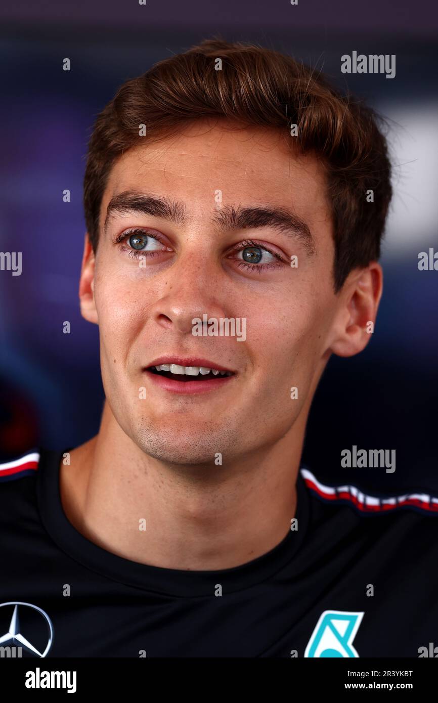 Monte Carlo, Monaco. 25th May, 2023. George Russell (GBR) Mercedes AMG ...