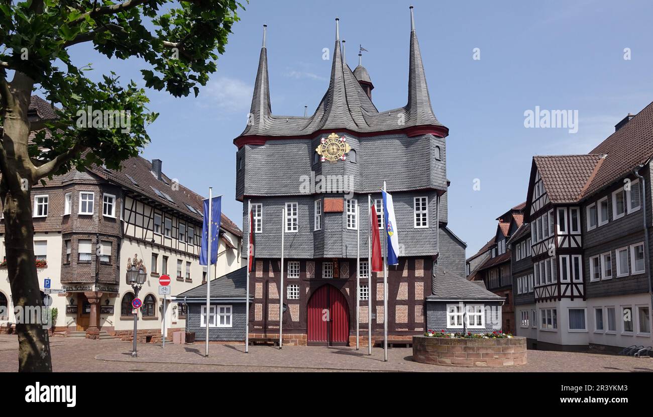 Town hall in Frankenberg/Eder Stock Photo - Alamy