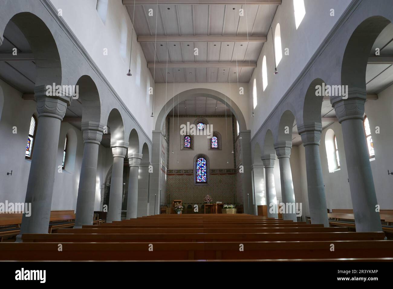 SCHAFFAUSEN, SWITZERLAND - APRIL 14, 2023 : central nave view inside ...