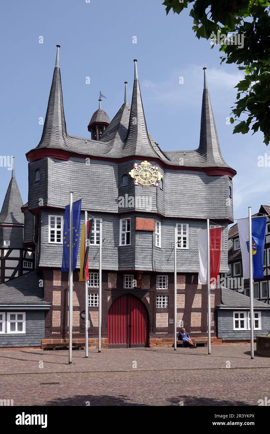 Town hall in Frankenberg/Eder Stock Photo - Alamy