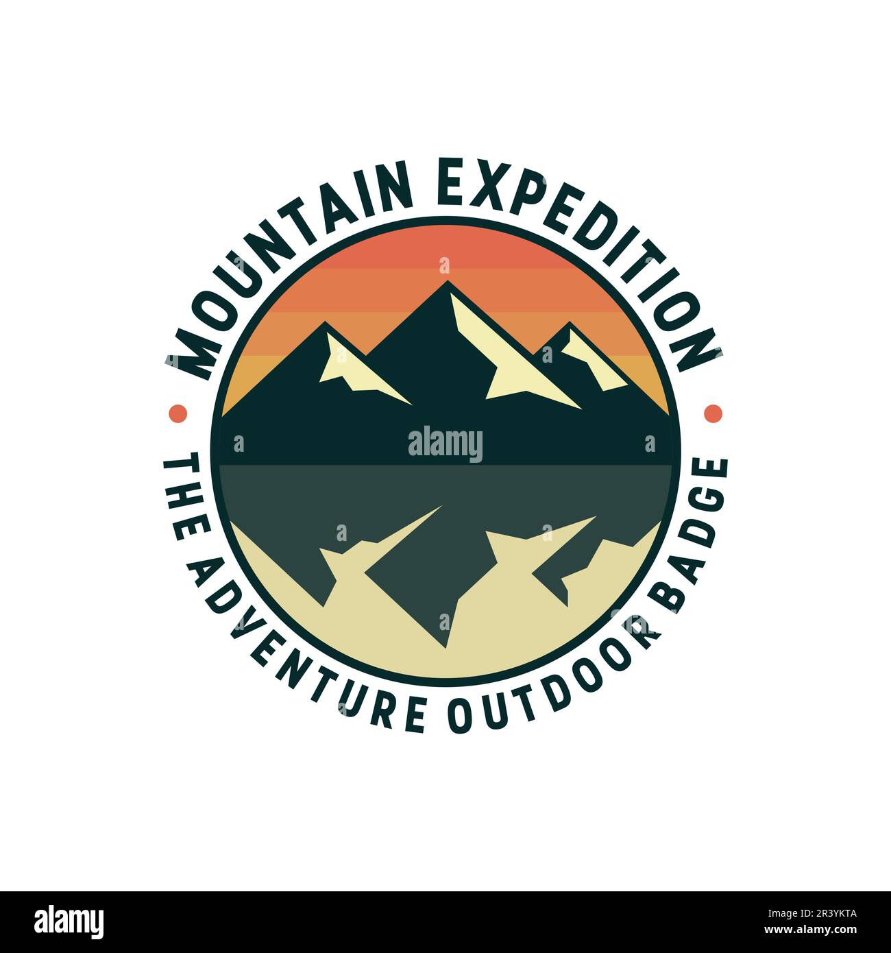Attractive adventure mountain outdoor badge logo design vector ...