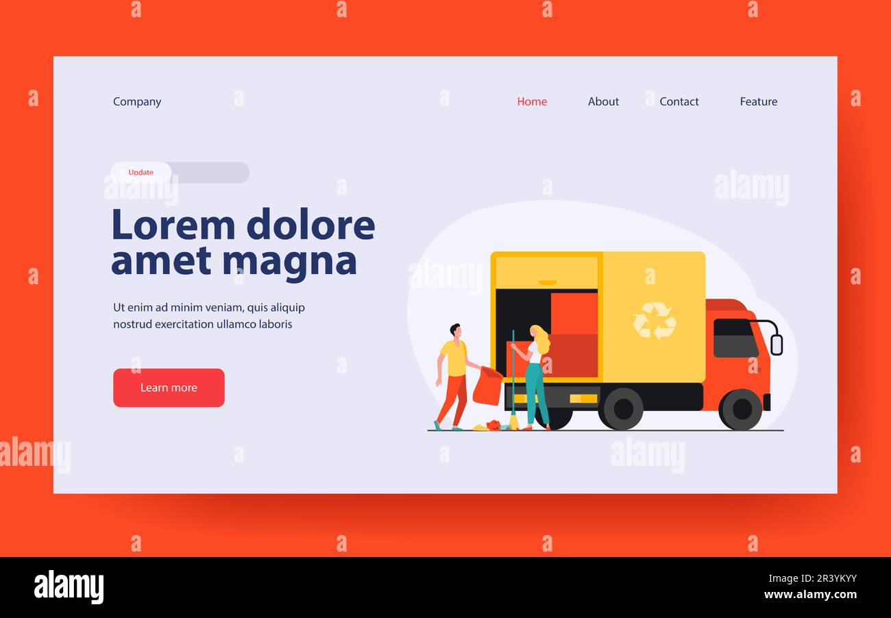 People loading garbage into truck Stock Vector Image & Art - Alamy