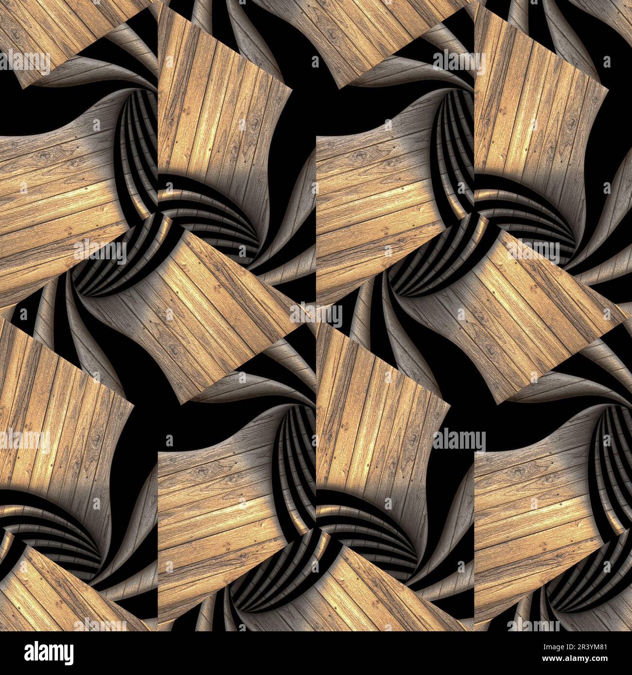 Wood decorative carved tiles, 3d illustration Stock Photo - Alamy