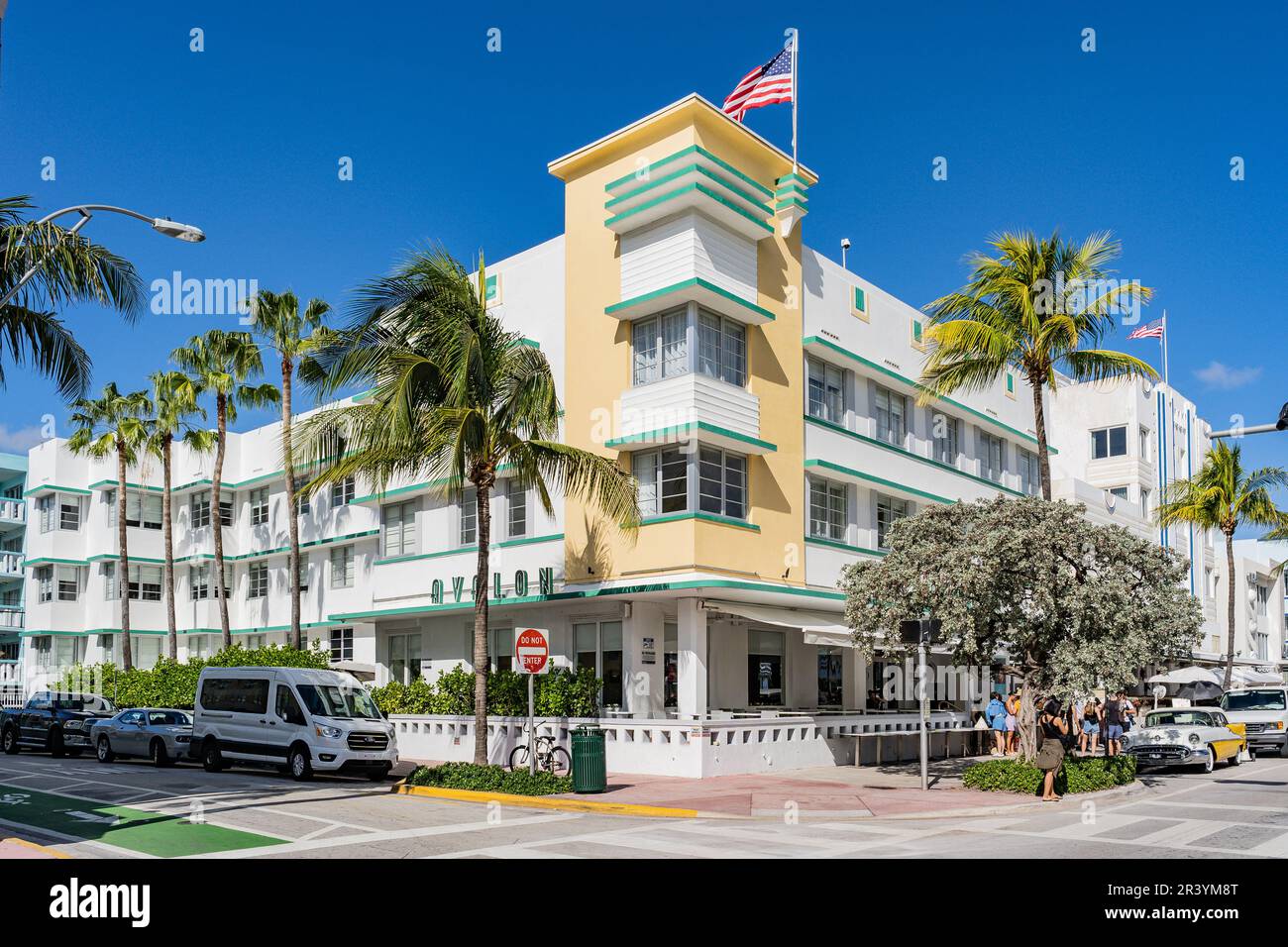 Miami, USA - December 7, 2022. Side View of the iconic Avalon hotel ...