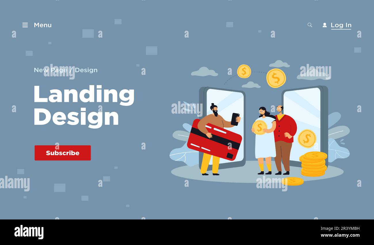 Remittance and money transfer between relatives Stock Vector Image ...