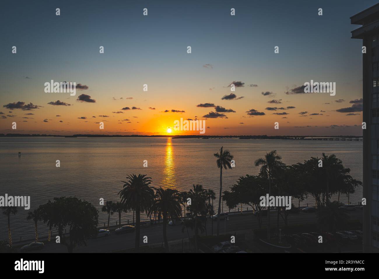 Views of the Sunrise in Miami Stock Photo - Alamy