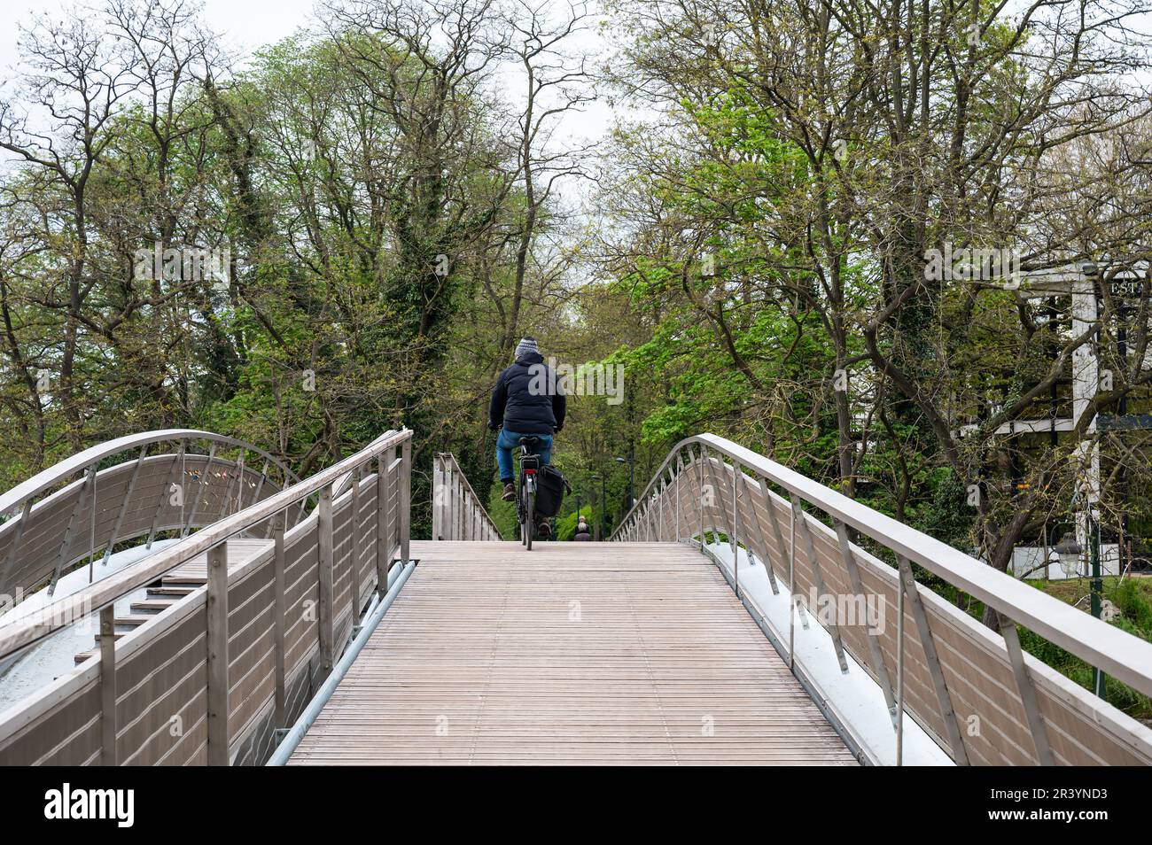 Auderghem, Brussels Capital Region, Belgium - April 29, 2023 - Cyclist ...