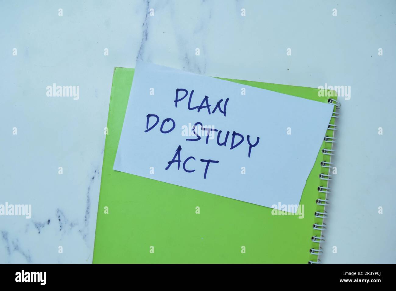 Concept of Plan Do Study Act write on sticky notes isolated on Wooden ...