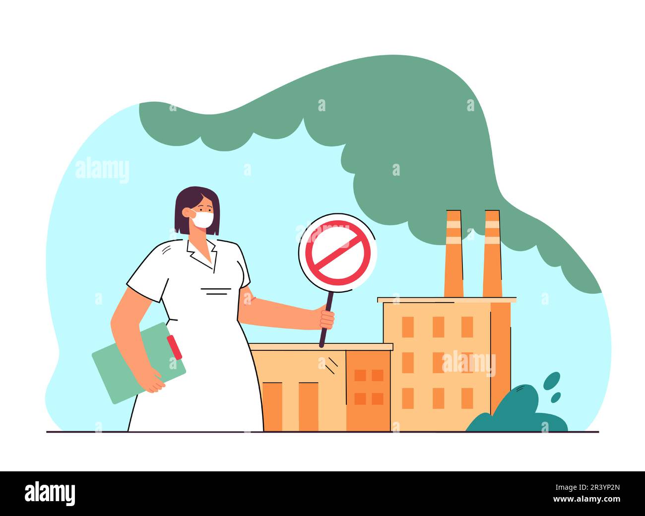 Harm to human health from environmental pollution Stock Vector Image ...