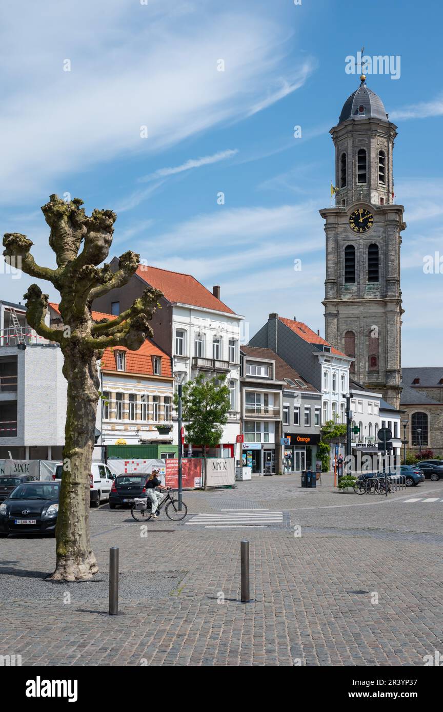 Lokeren, East Flemish Region, Belgium - May 18, 2023 - The central city ...
