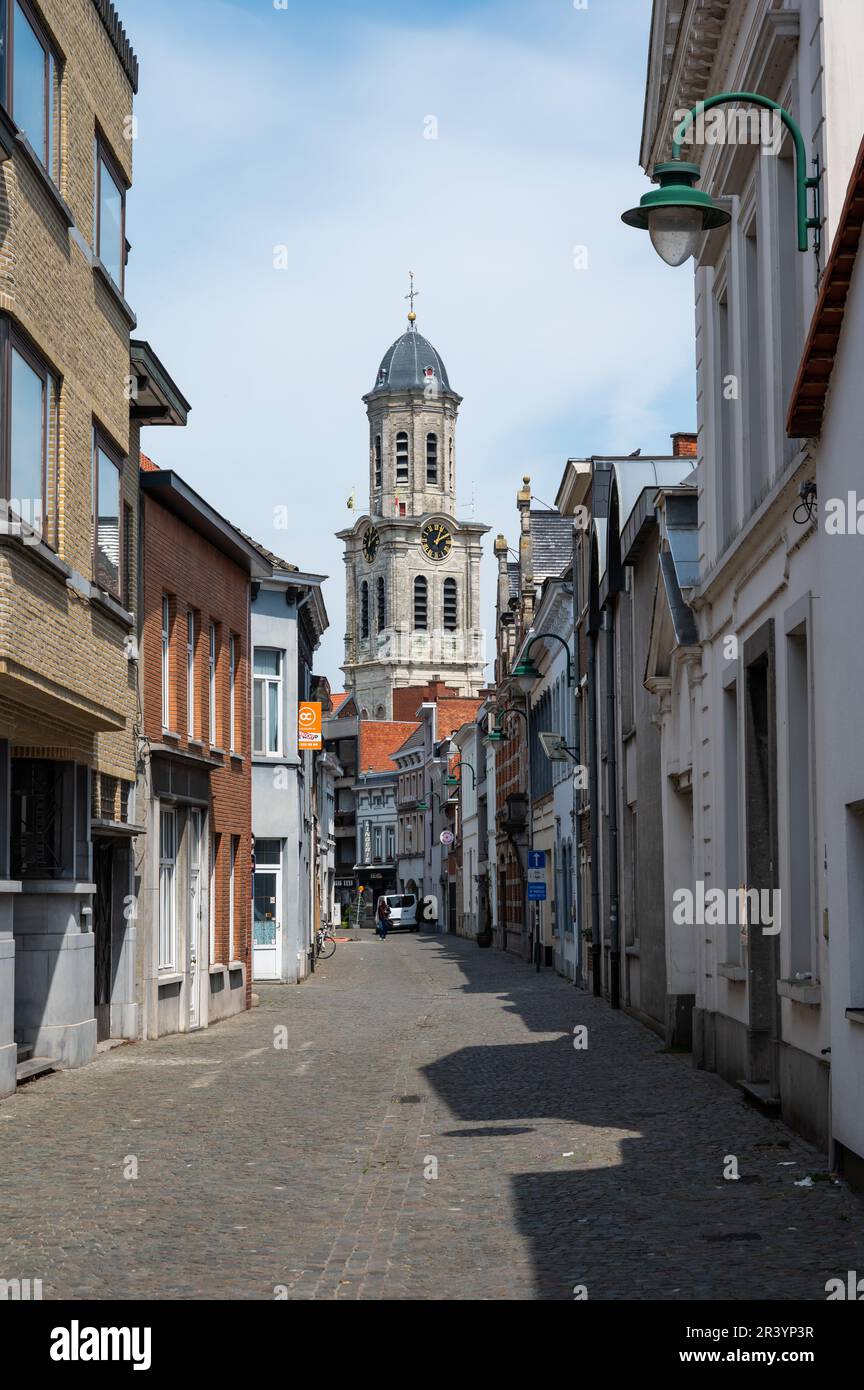 Lokeren, East Flemish Region, Belgium - May 18, 2023 - Narrow bending ...