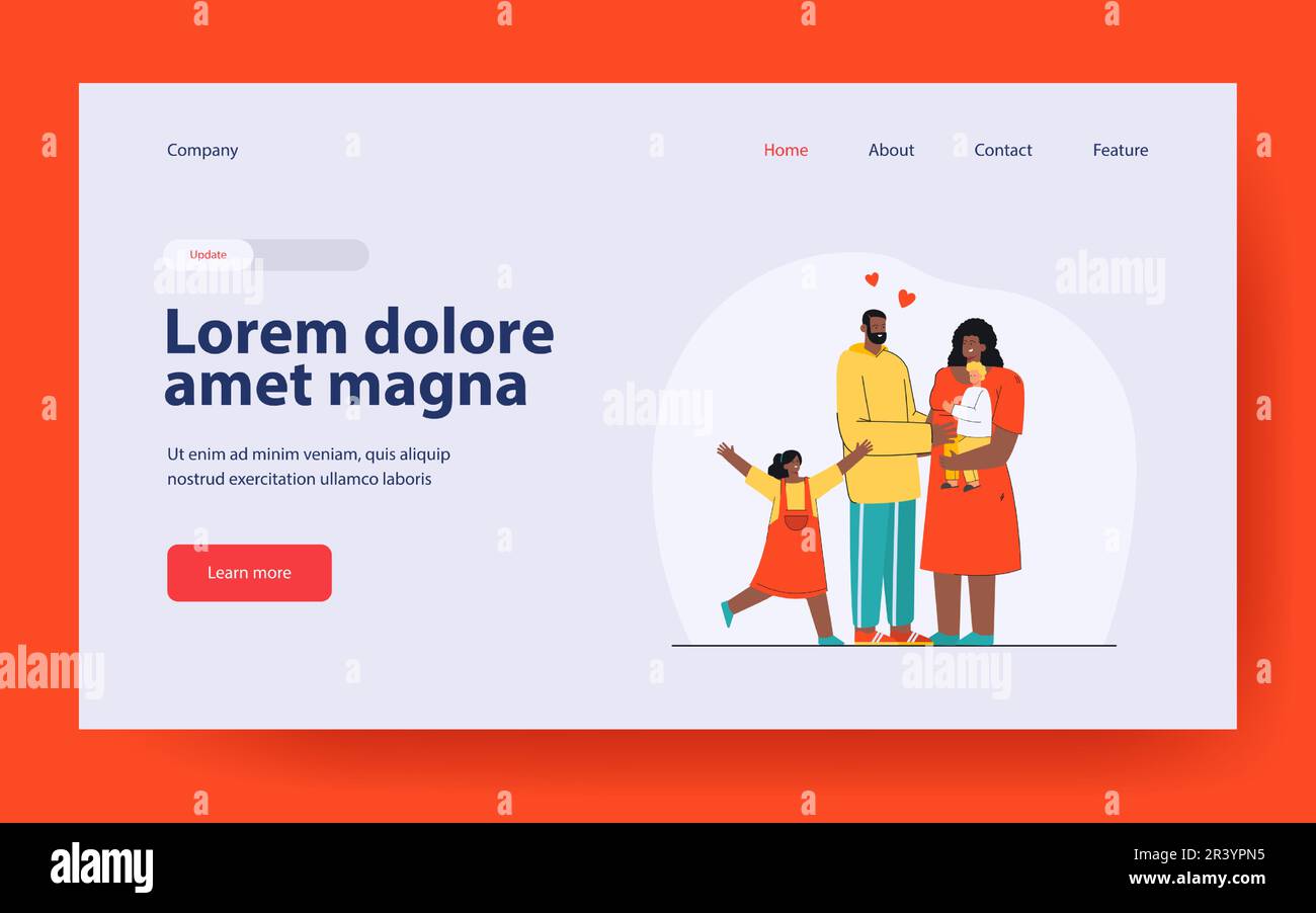 Family welcoming foster child Stock Vector Image & Art - Alamy