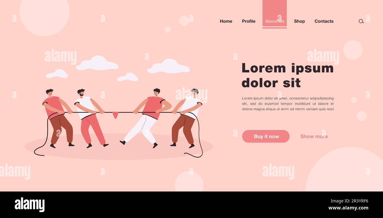 Two office teams of people pulling rope Stock Vector Image & Art - Alamy