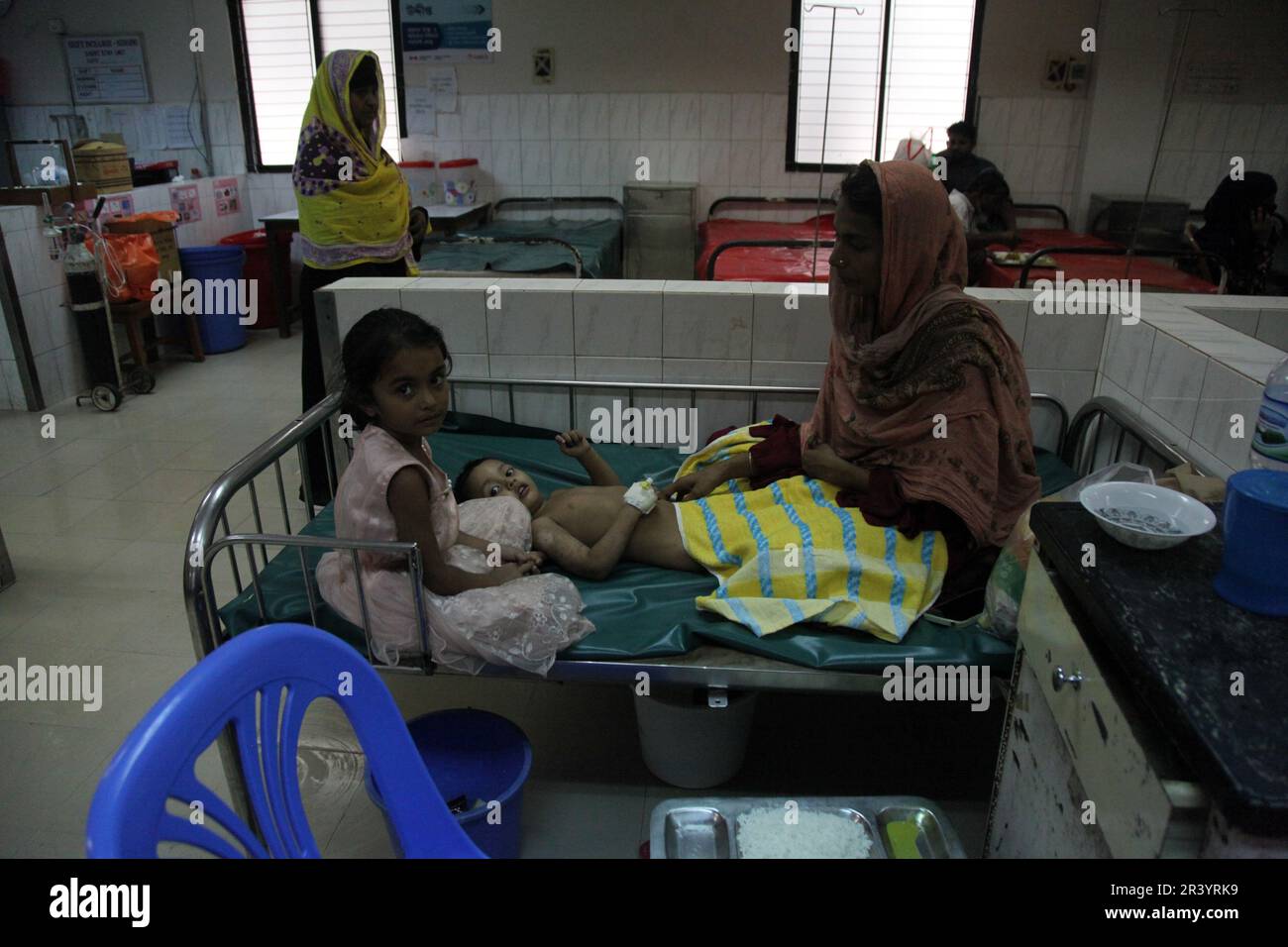 Dhaka, Bangladesh. 09may, 2023. A mother takes care of her baby ...