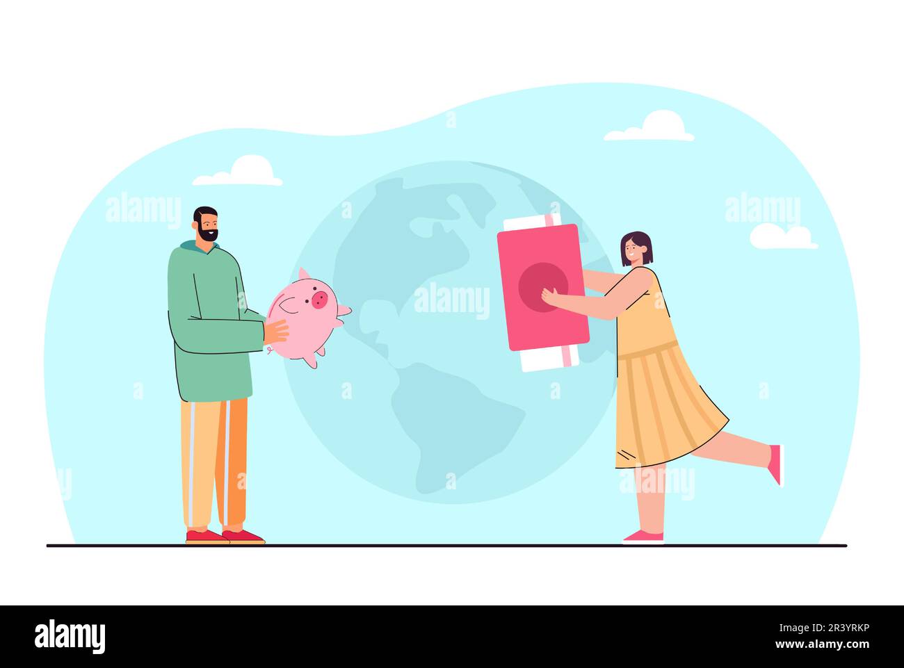 Married couple spending savings on holiday Stock Vector Image & Art - Alamy