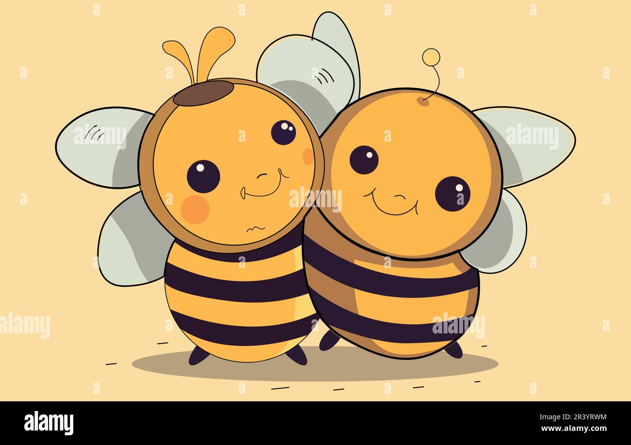 Bees in summer Stock Vector Images - Alamy