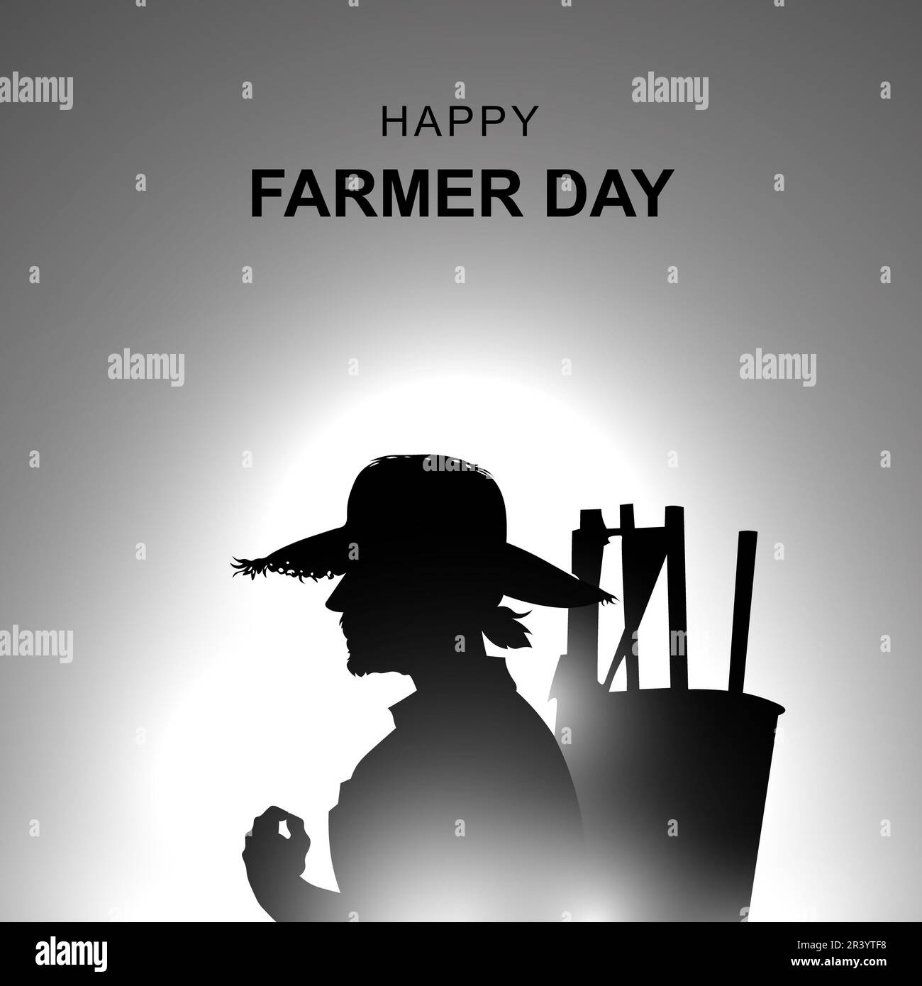 Happy farmers day illustration hi-res stock photography and images - Alamy