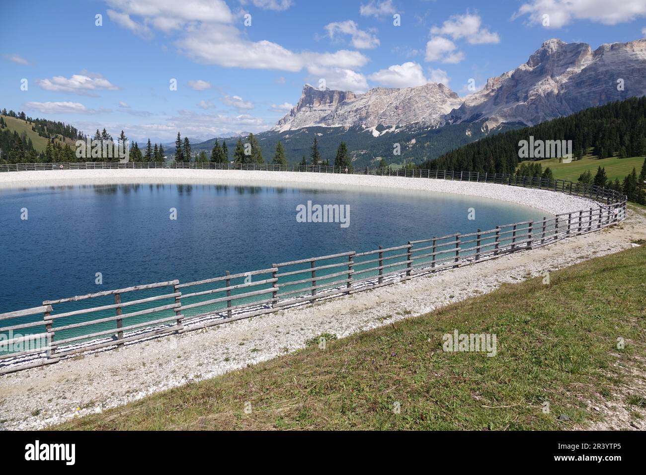 Pond on the Pralongia plateau Stock Photo - Alamy