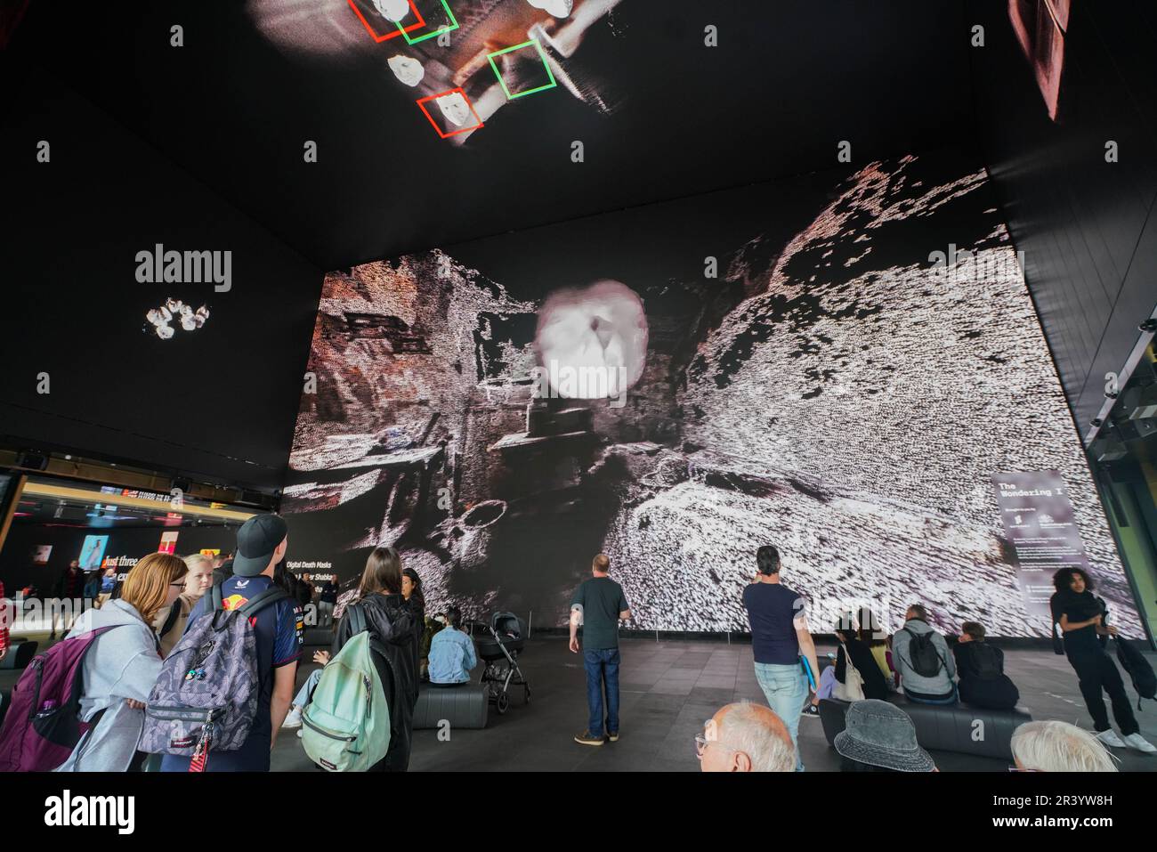 London UK. 25 May 2023 People intereact with the large digital body ...