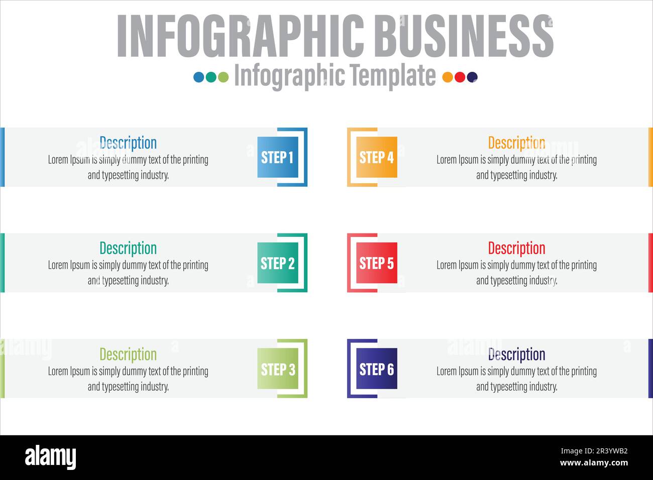 Infographic design template with numbers Six 6 Steps, Six 6 option for Presentation infographic ...