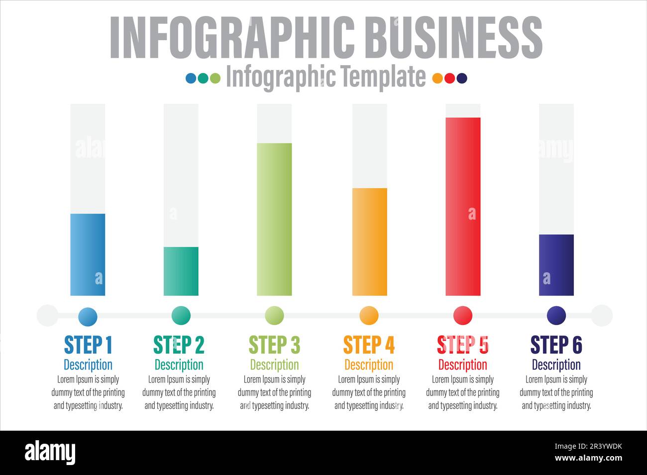 Modern Bar Business Infographic. Bar chart infographic template ...