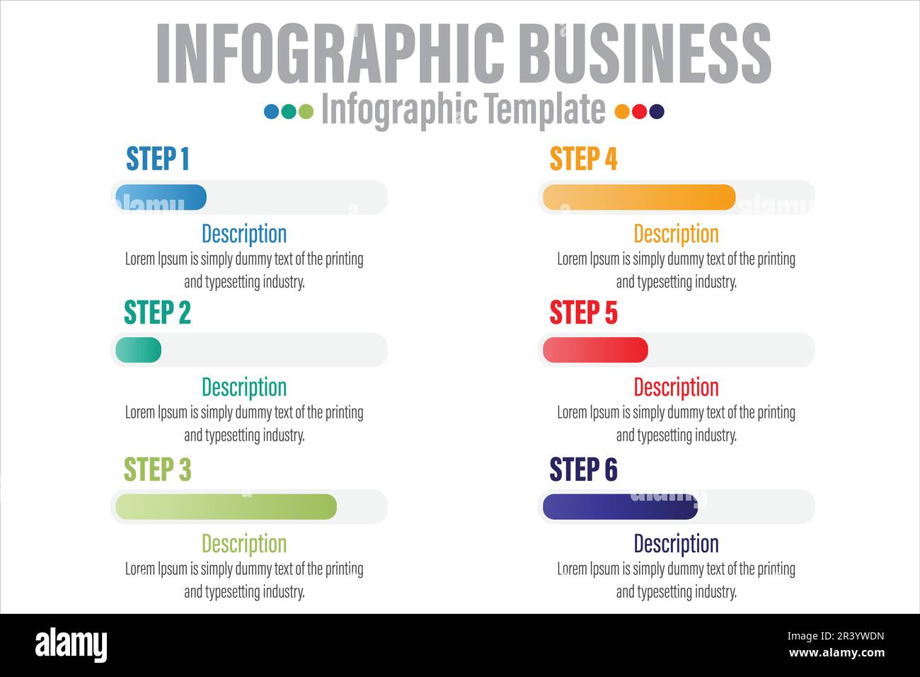 Modern Bar Business Infographic. Bar chart infographic template ...