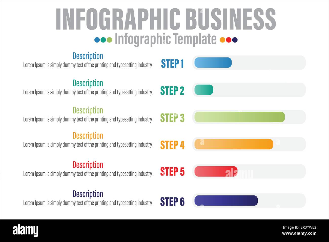 Modern Bar Business Infographic. Bar chart infographic template ...