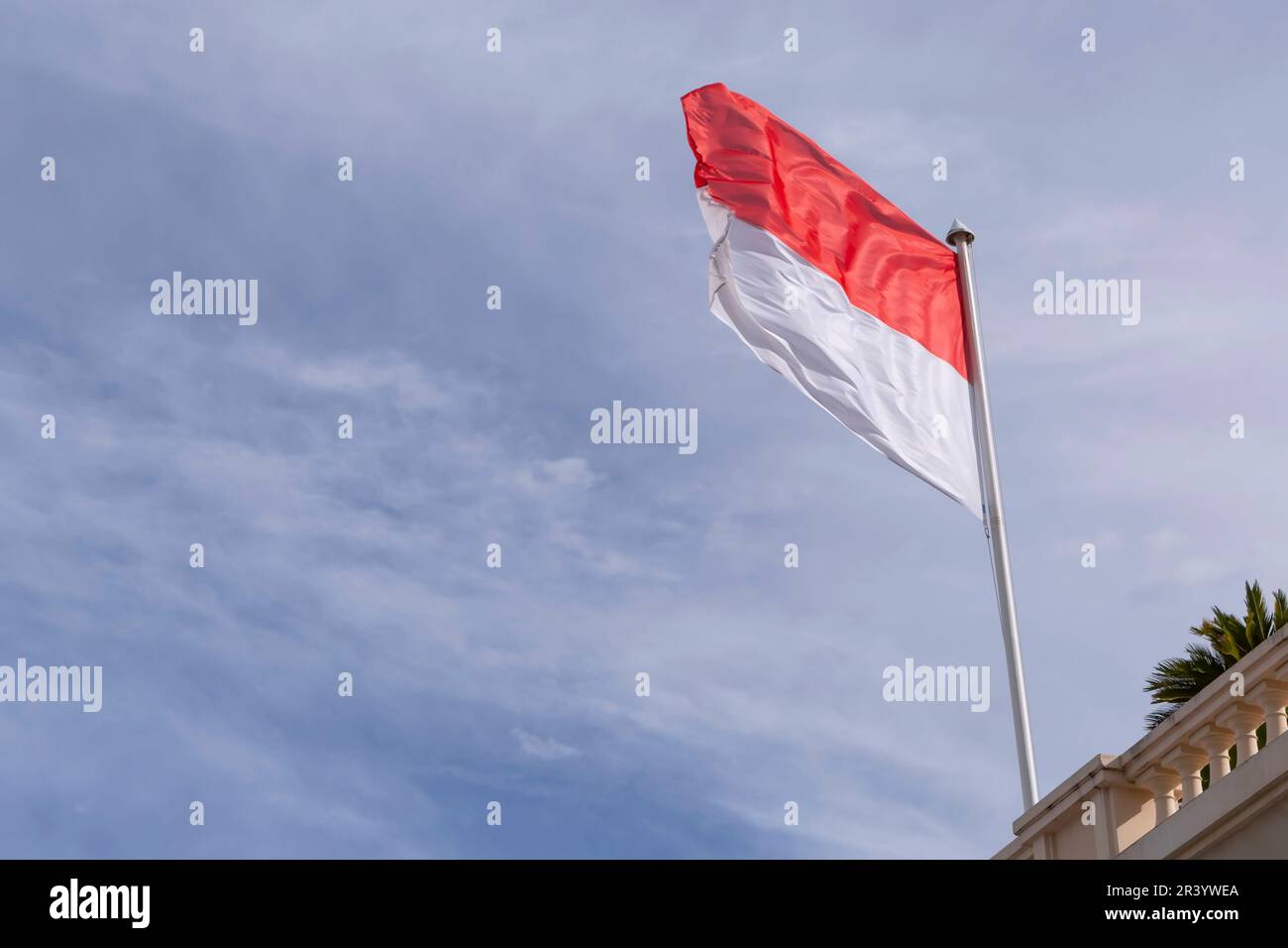 Cloudy flag monaco hi-res stock photography and images - Alamy