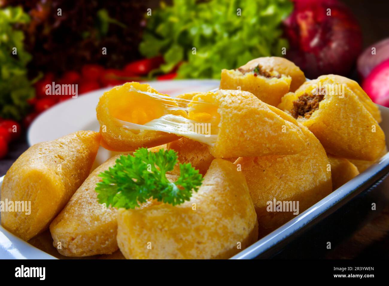 Pastel, Brazilian snack, Traditional Brazilian pastry Stock Photo - Alamy