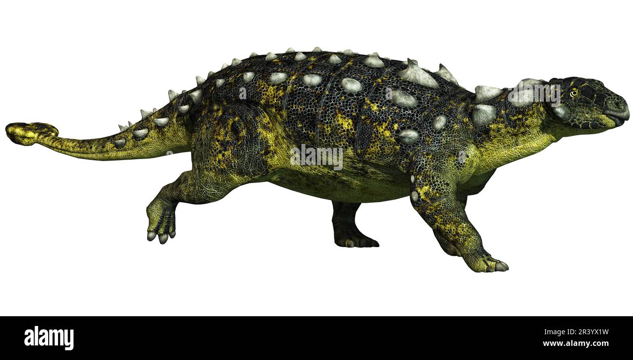 Scolosaurus dinosaur, side view on white background Stock Photo - Alamy