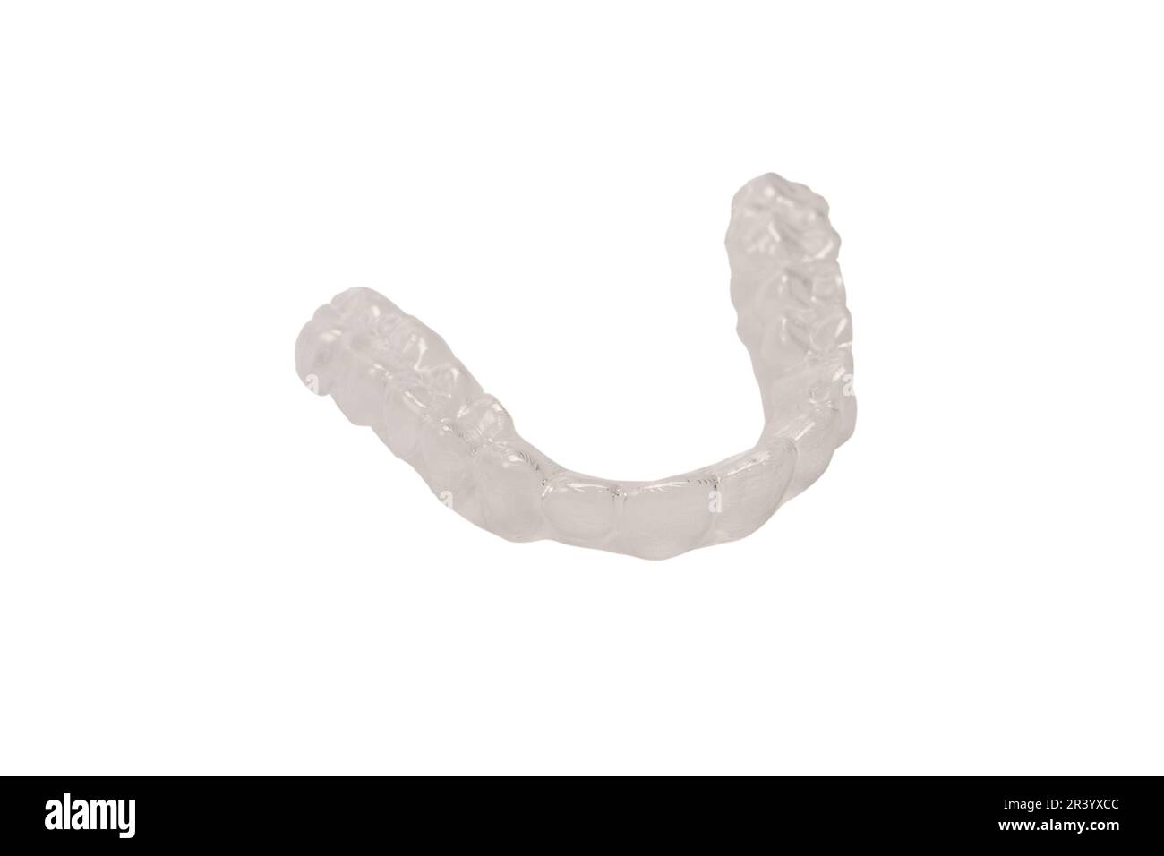 Transparent mouth guard isolated on a white background Stock Photo - Alamy