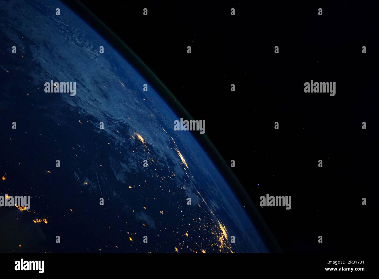 Atmosphere of planet Earth from space. Elements of this image ...