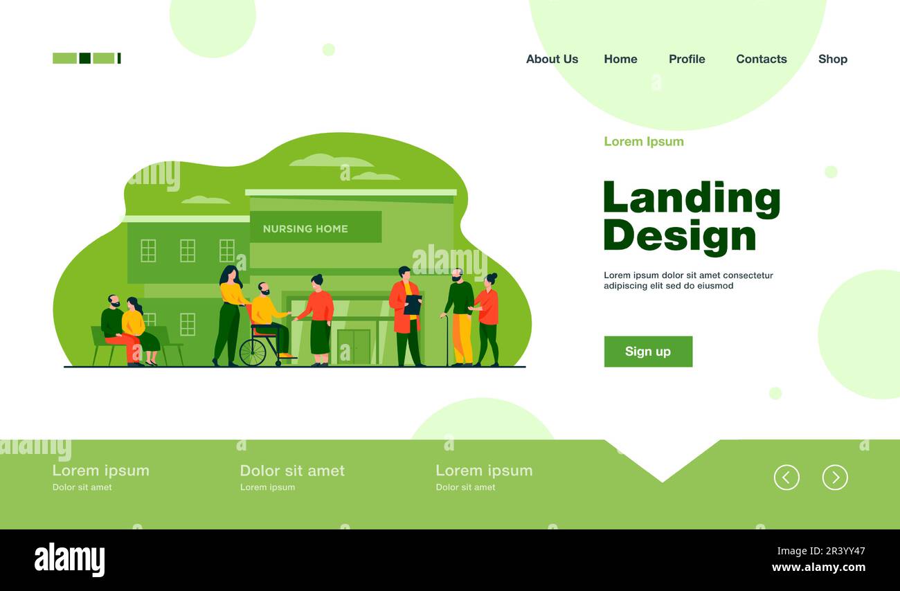 Nursing home residents Stock Vector Image & Art - Alamy