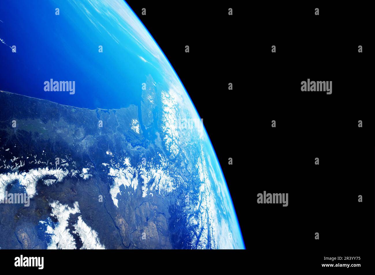 Atmosphere of planet Earth from space. Elements of this image ...