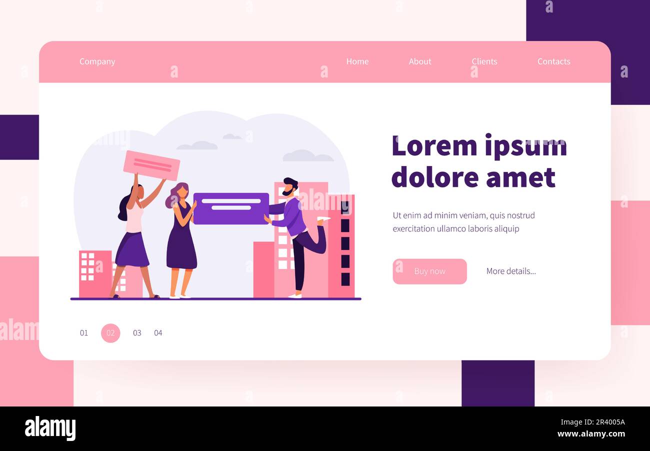 Protesters holding banner placards Stock Vector Images - Alamy