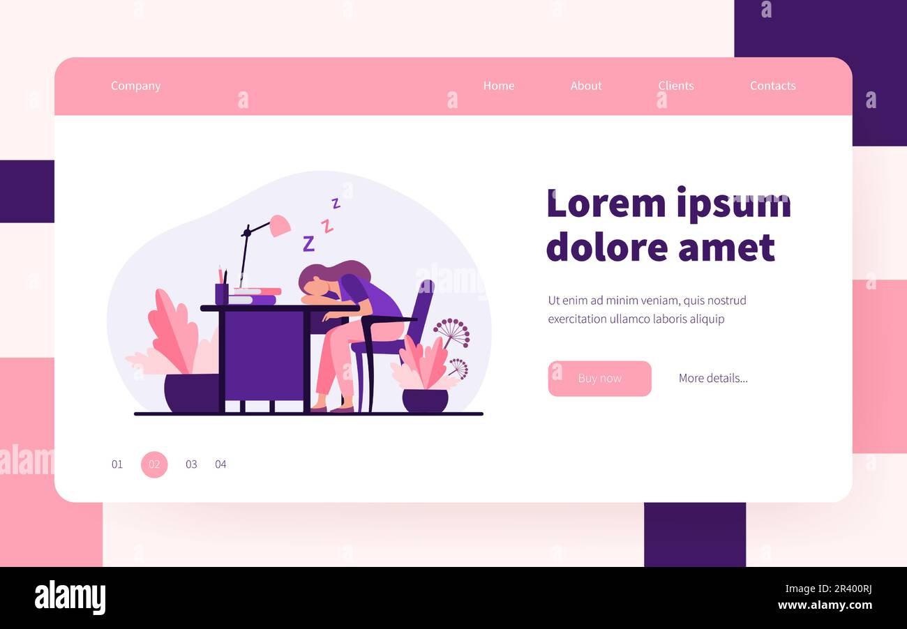 Tired woman sleeping computer Stock Vector Images - Alamy