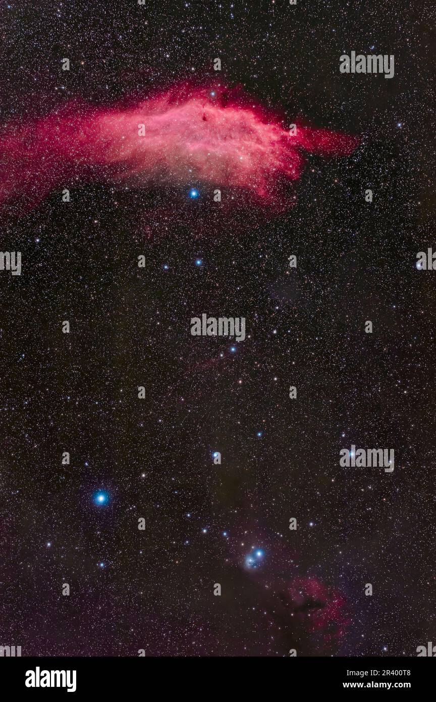 The California Nebula in Perseus, with IC 348 and some dim red emission ...