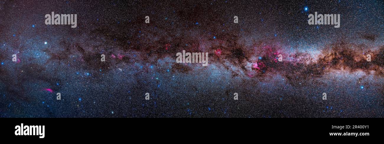 A 140 degree panorama of the Northernmost section of the Milky Way from ...