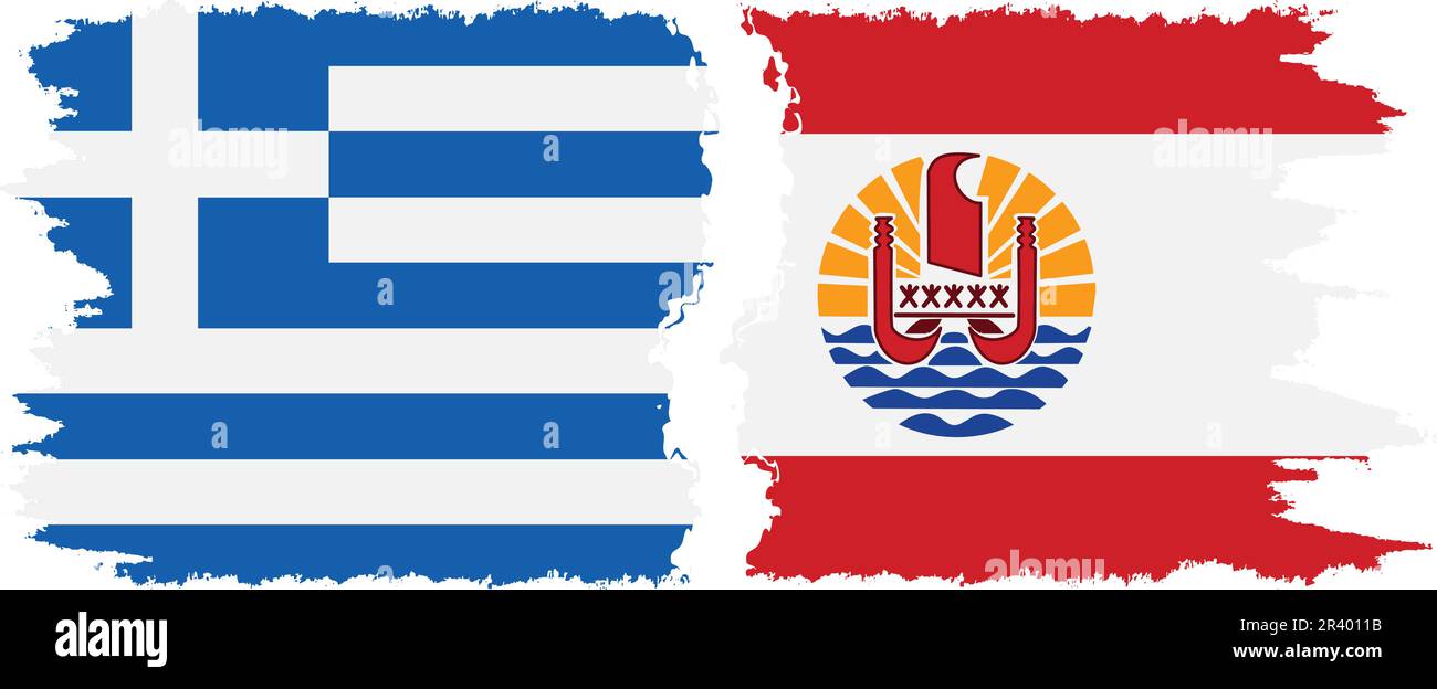 Greece french polynesia flag hi-res stock photography and images - Alamy