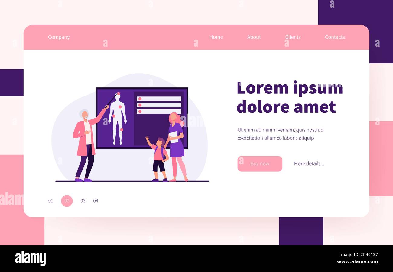 Physician explaining human anatomy to kid Stock Vector Image & Art - Alamy